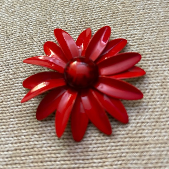 Original By Robert | Jewelry | Vintage Red Flower Pin Brooch Original ...